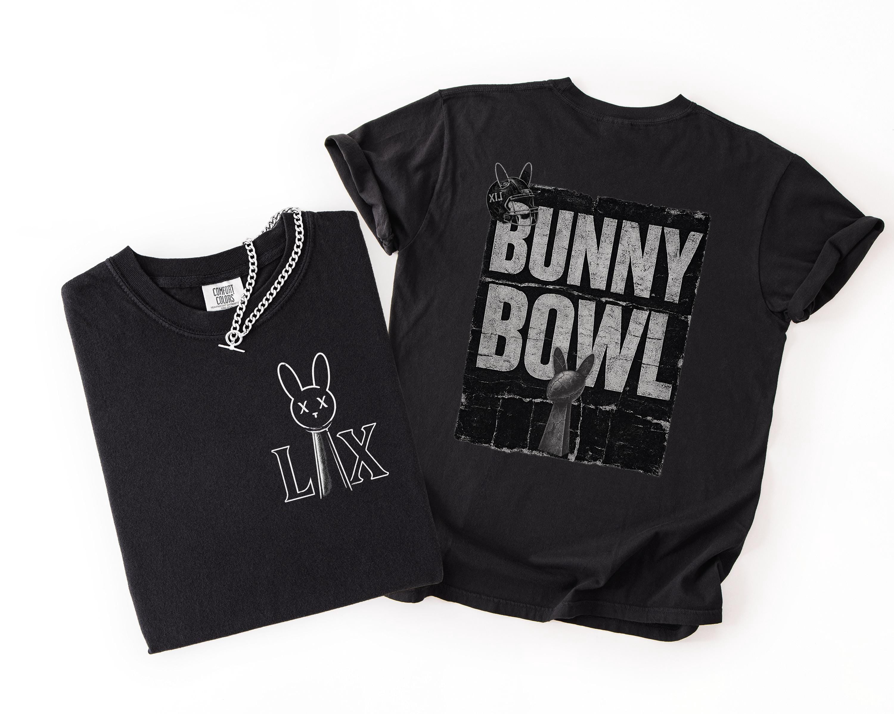 Comfort Colors® Bunny Bowl 2 Sided T-Shirt, Super Bowl 2026 Shirt, Here ...