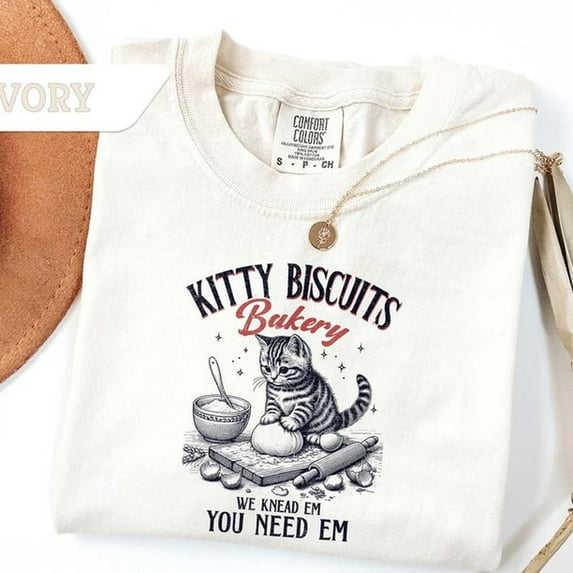 Comfort Colors® Cat Biscuit Maker Shirt, Funny Cat Kneading Shirt ...