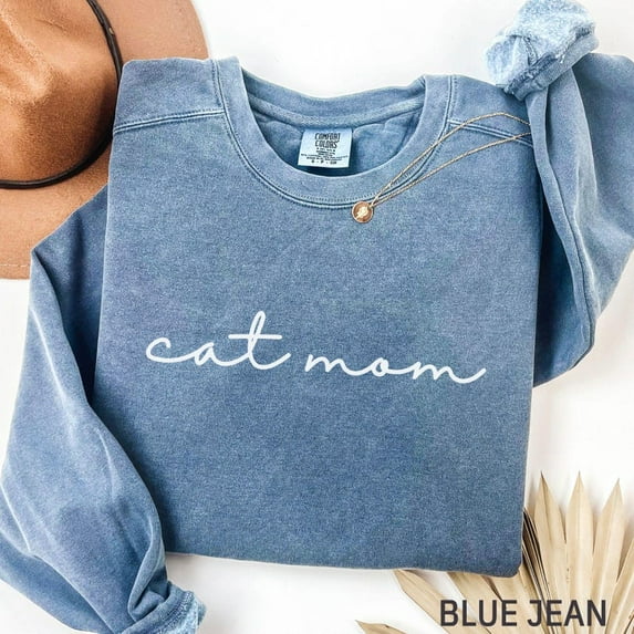 Comfort Colors® Cat Mom Sweatshirt, Cat Mama Sweater, Cat Lover Gift ...