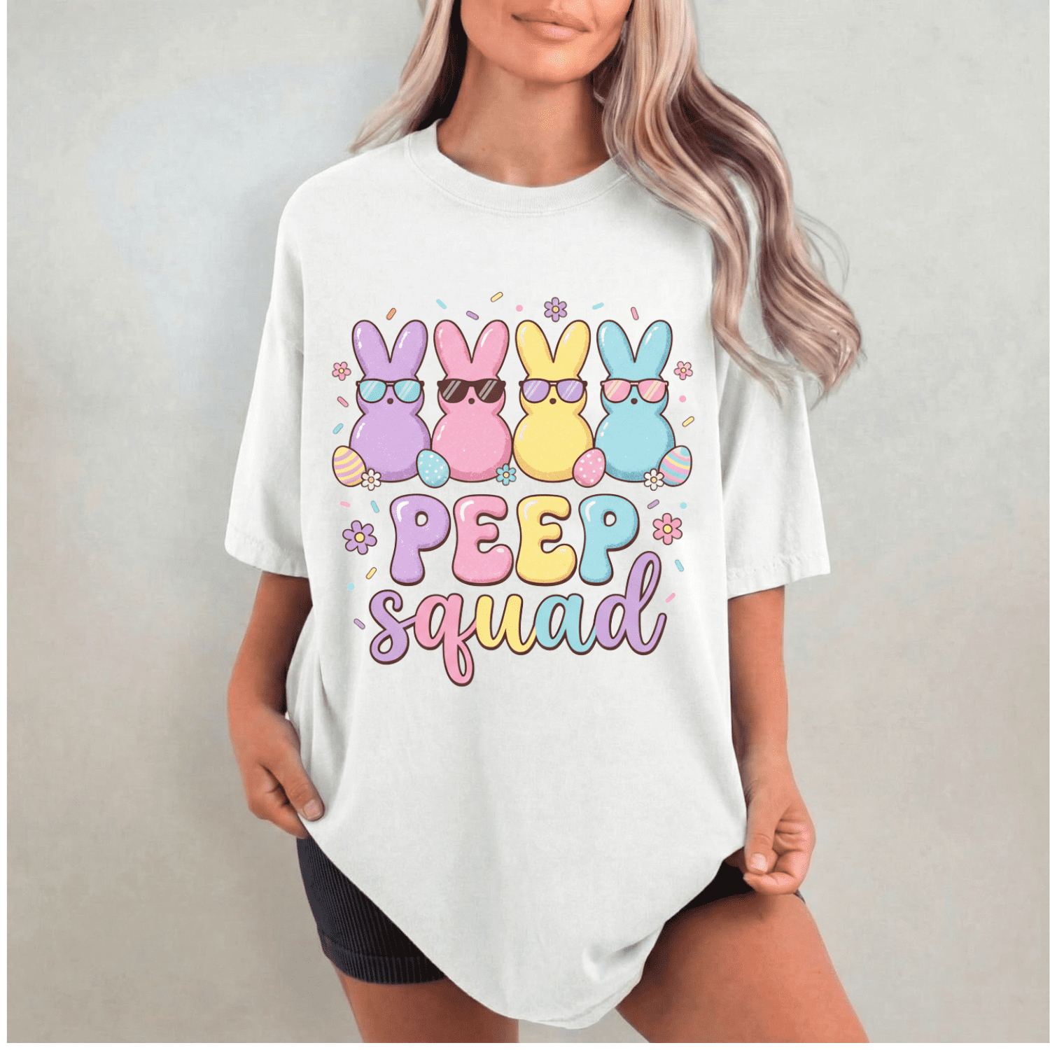 Comfort Colors "Chillin With My Peeps" Shirt, Cute Easter Peep Squad ...