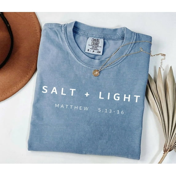 Comfort Colors Christian Shirt - Salt and Light Matthew 5:13 Bible ...
