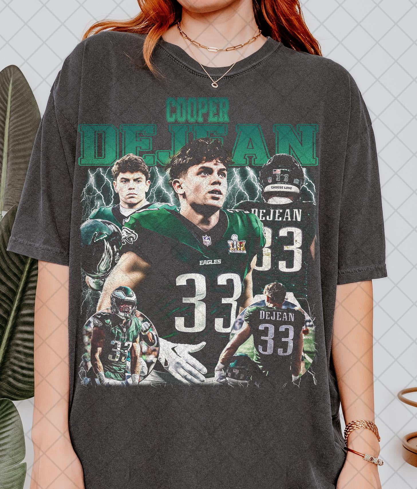 Comfort Colors Cooper Dejean Vintage T-Shirt, Football Cooper Dejean ...
