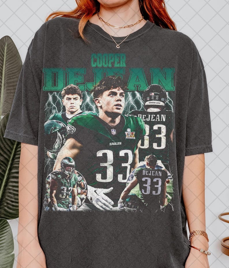 Comfort Colors Cooper Dejean Vintage T-Shirt, Football Cooper Dejean ...
