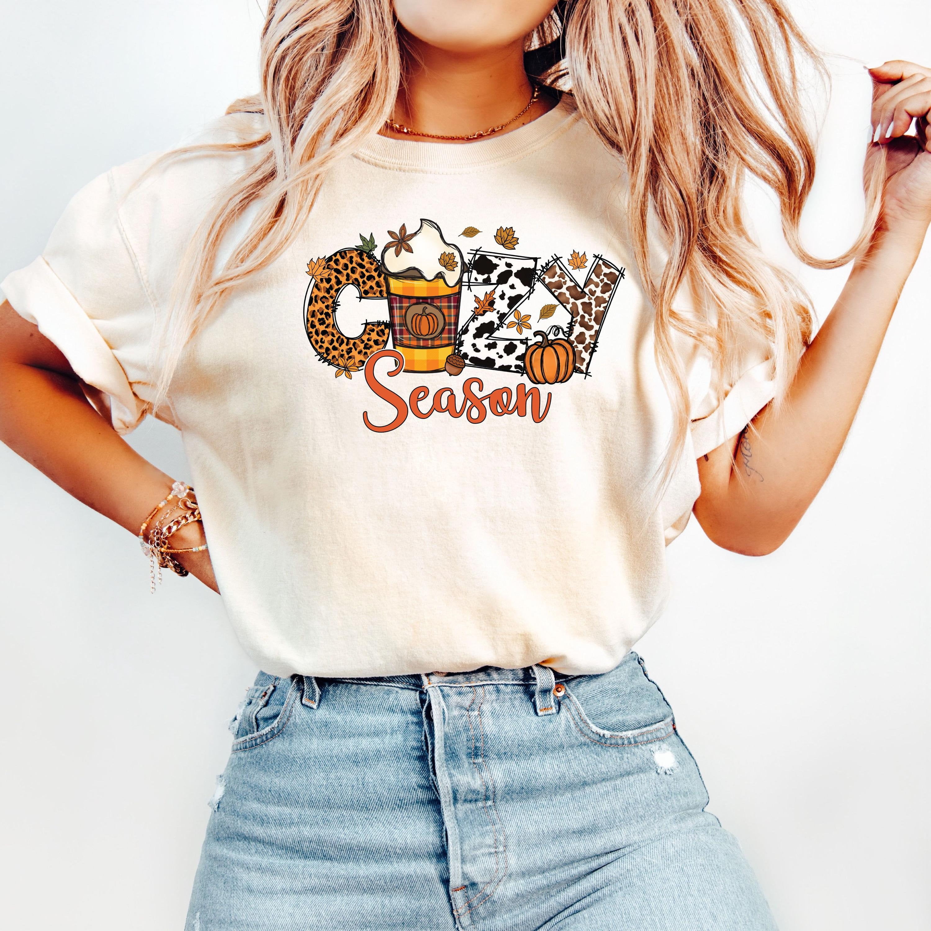 Comfort Colors® Cozy Season Shirt, Thanksgiving Shirt, Leopard ...