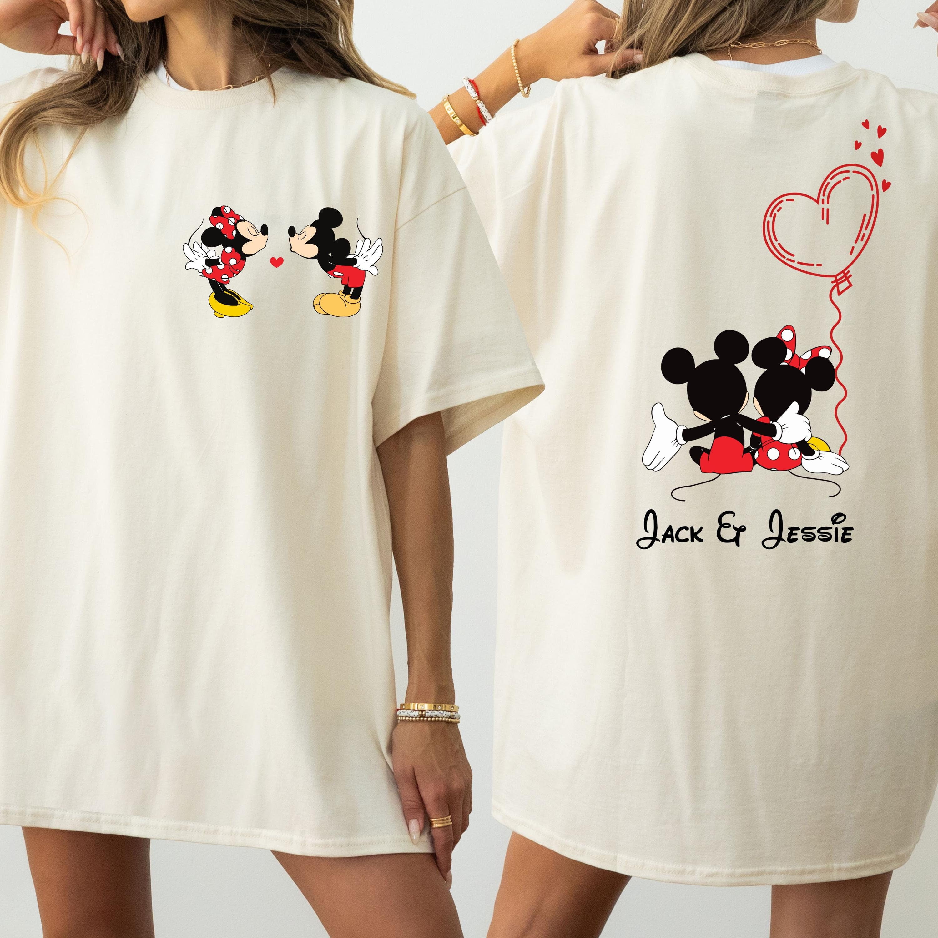 Comfort Colors® Custom Mickey And Minnie Kiss Shirt, Disney Valentines ...