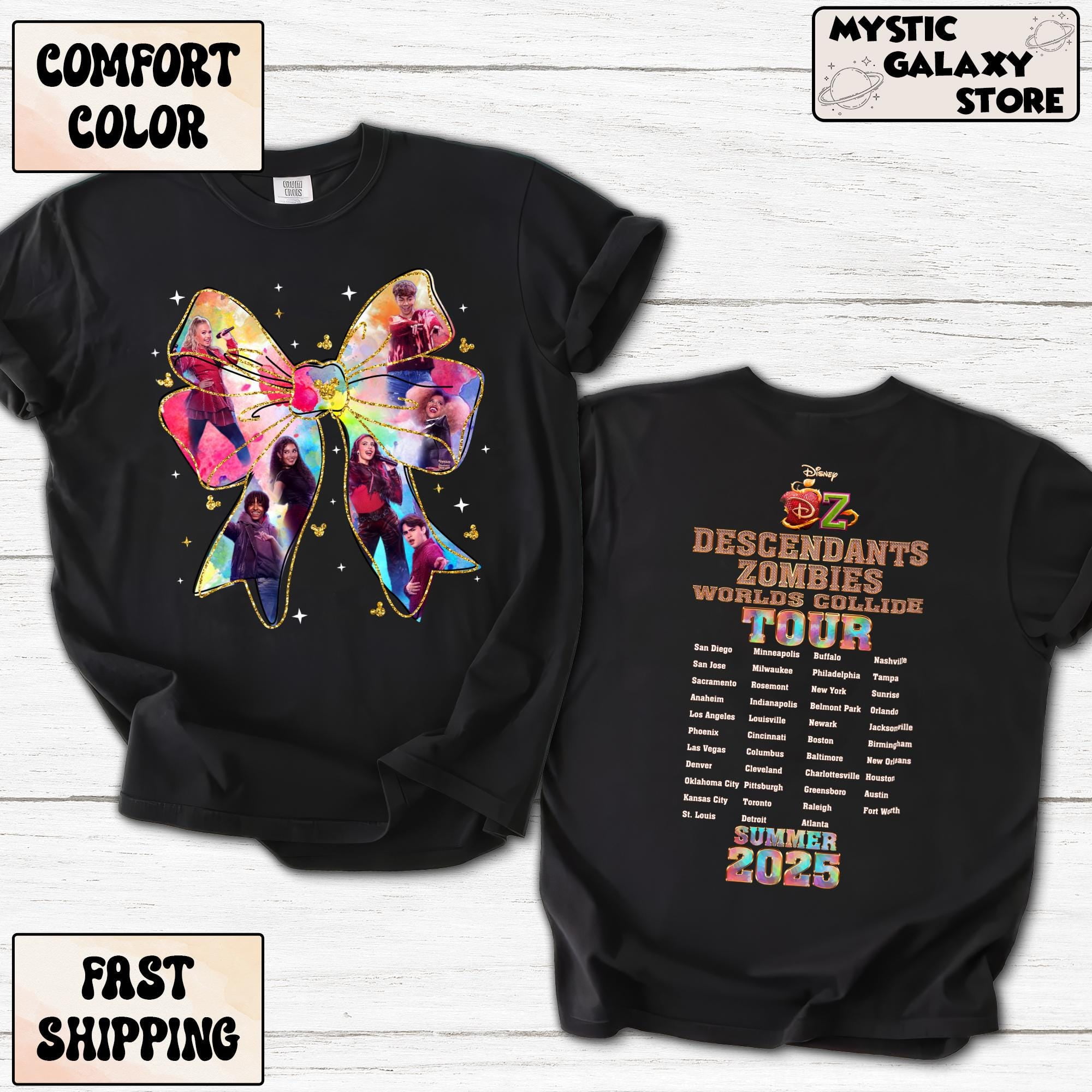 Comfort Colors Descendants Zombies Collide Tour Tee, Disney Descendants ...