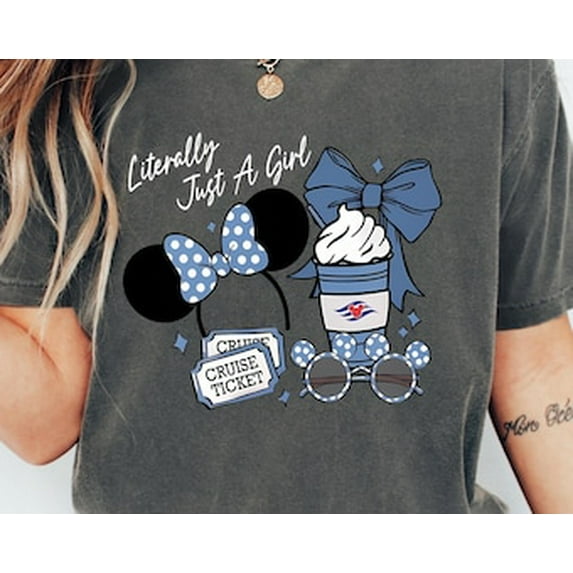 Comfort Colors® Disney Coquette Bow Literally Just A Girl Cruise Line ...