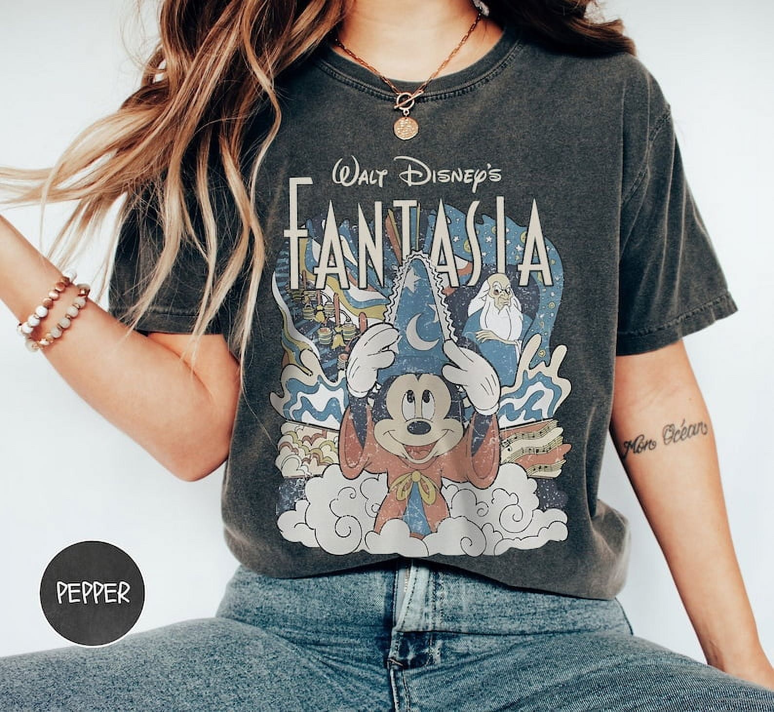 Comfort Colors Disney Fantasia Shirt - Retro Sorcerer Mickey Tee for ...