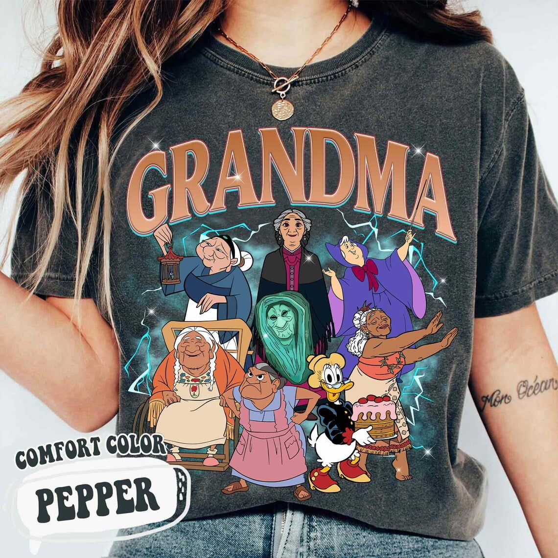 Comfort Colors Disney Grandma Fa Tala Coco Alma T-shirt, Cool Grandmas ...