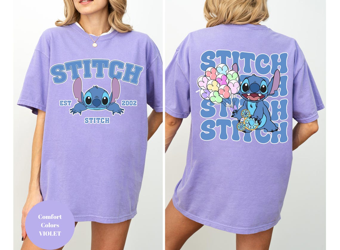 Comfort Colors Disney Stitch Est 2002 Shirt, Stitch Balloons, Stitch ...