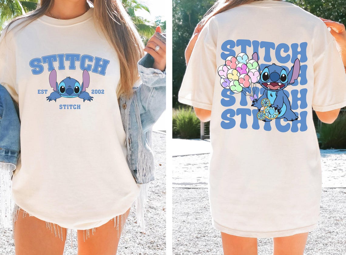 Comfort Colors Disney Stitch Est 2002 Shirt, Stitch Balloons, Stitch ...