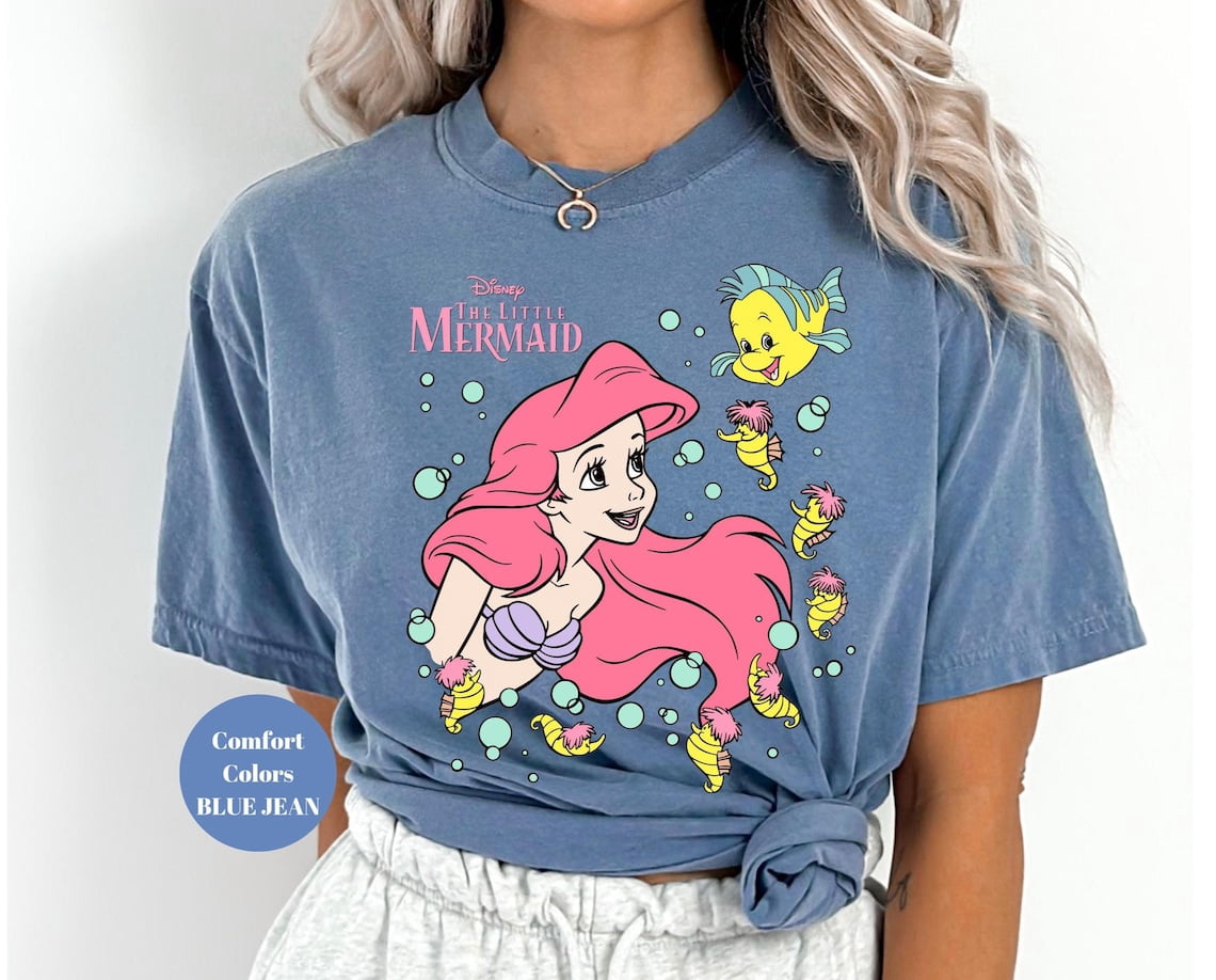 Comfort Colors Disney the Little Mermaid T-Shirt, Disney The Little ...