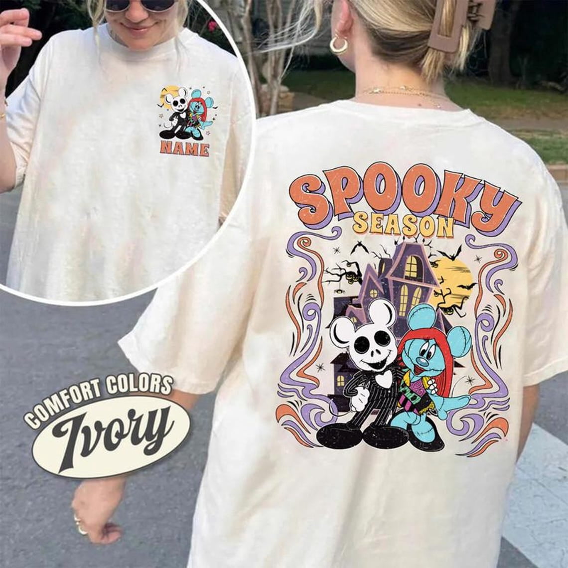 Comfort Colors Disneyland Mickey Minnie Halloween Spooky Shirt, Mickey ...