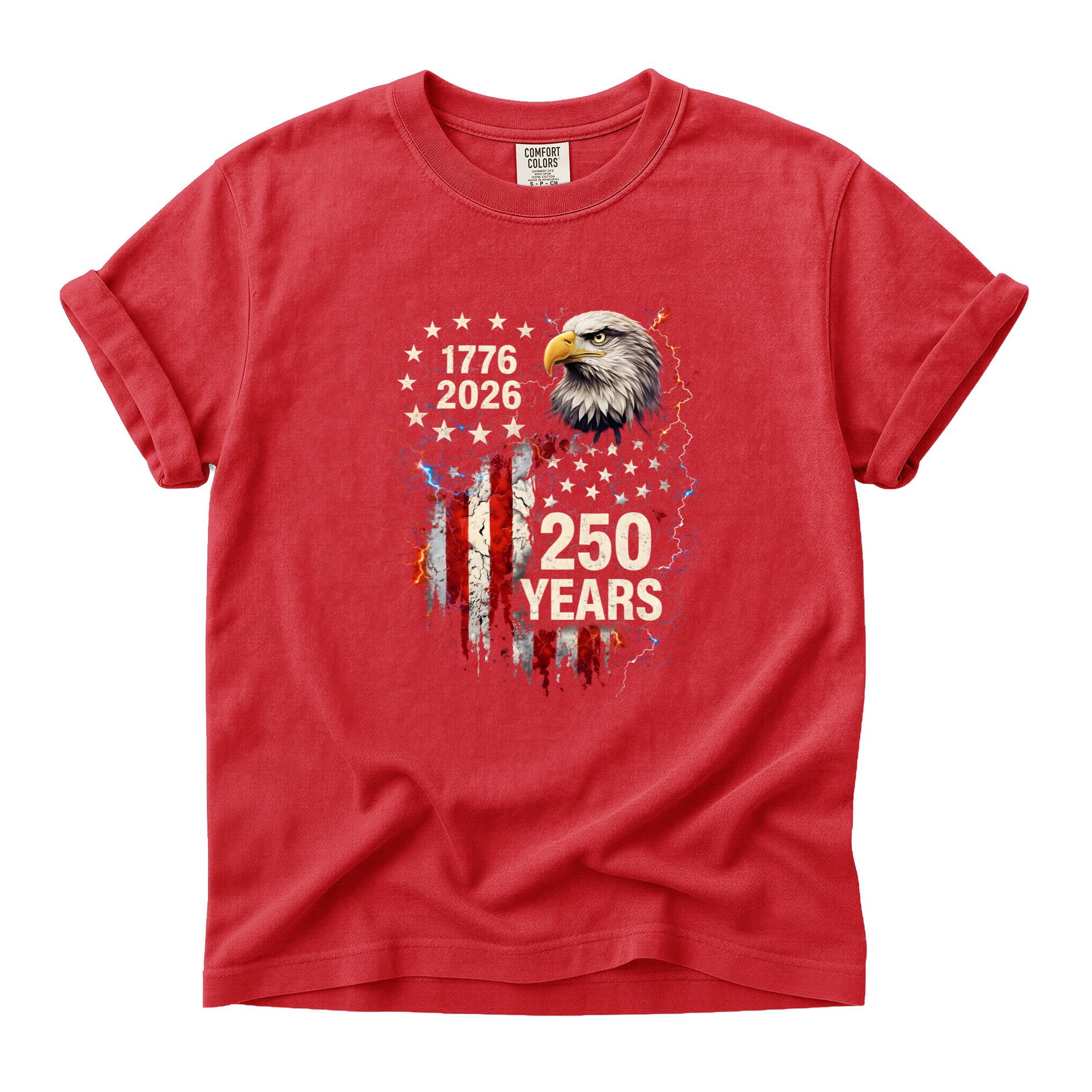 Comfort Colors Eagle Flag Shirt 250 Years USA Patriotic Tee Men Women ...