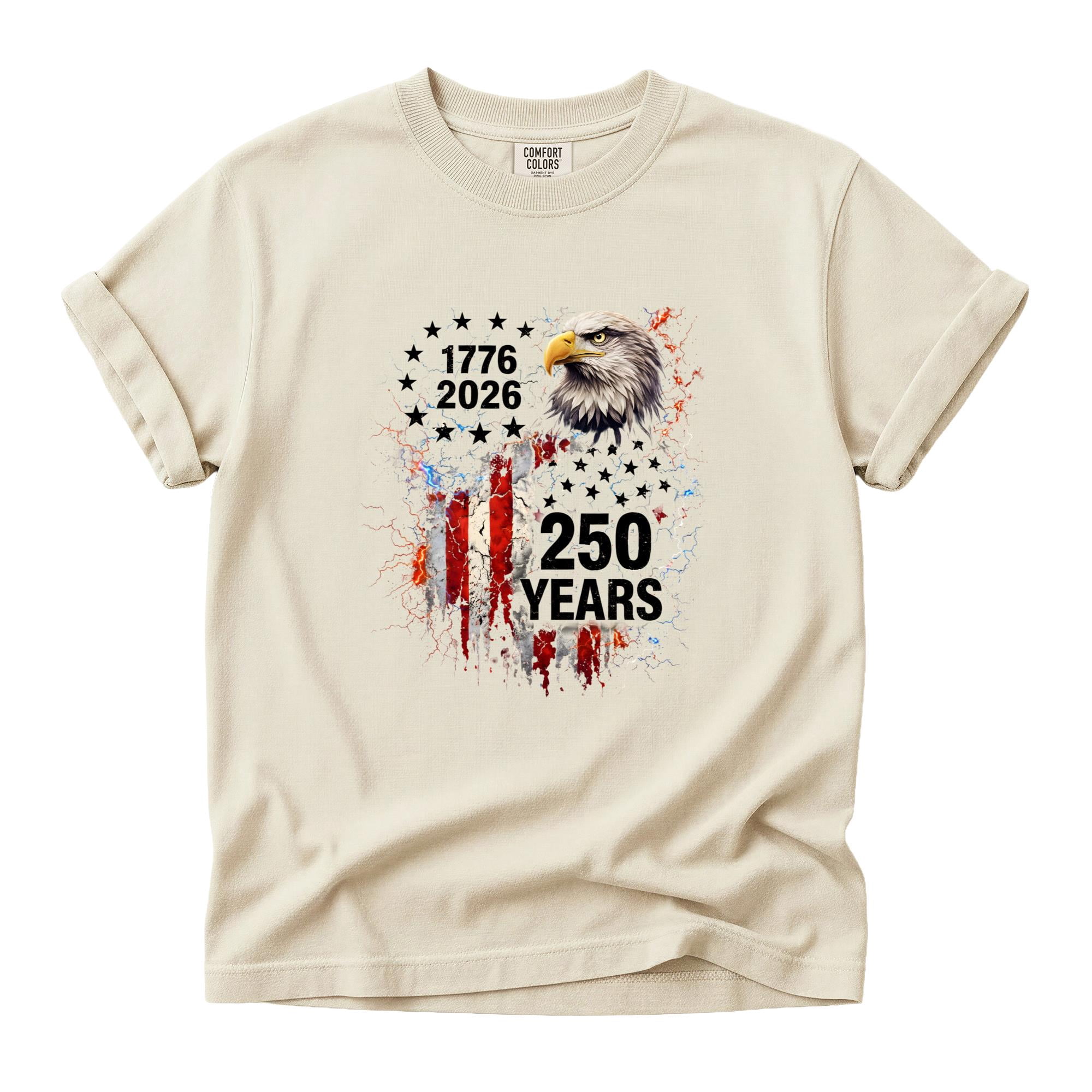 Comfort Colors Eagle Flag Shirt 250 Years USA Patriotic Tee Men Women ...