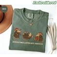 Comfort Colors® Embroidered Overstimulated But Festive Shirt, Funny ...