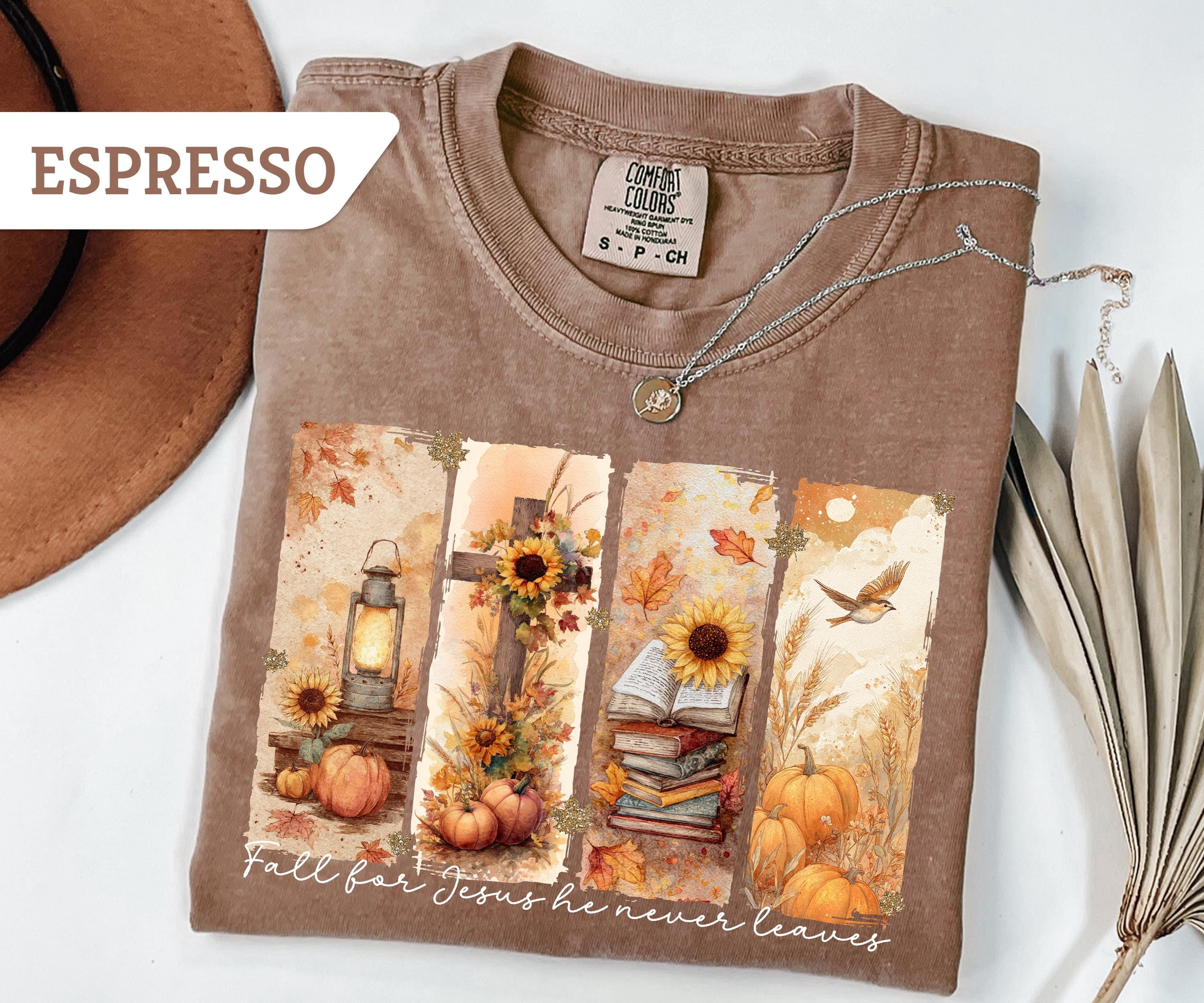 Comfort Colors®Fall For Jesus He Never Leaves Sweatshirt,Fall Shirt ...