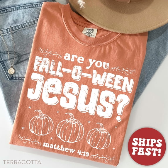 Comfort Colors® Fall for Jesus Shirt, Bible Verse TShirt, Christian ...