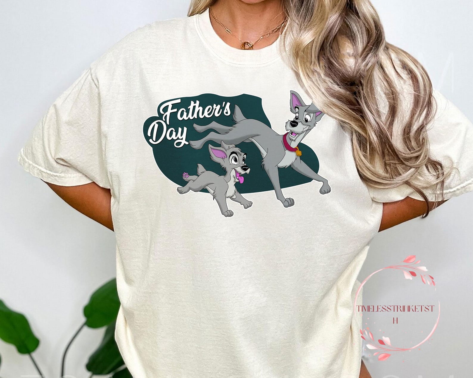 Comfort Colors Father’s Day Dog Dad T-Shirt, Cute Cartoon Pup and Dad ...