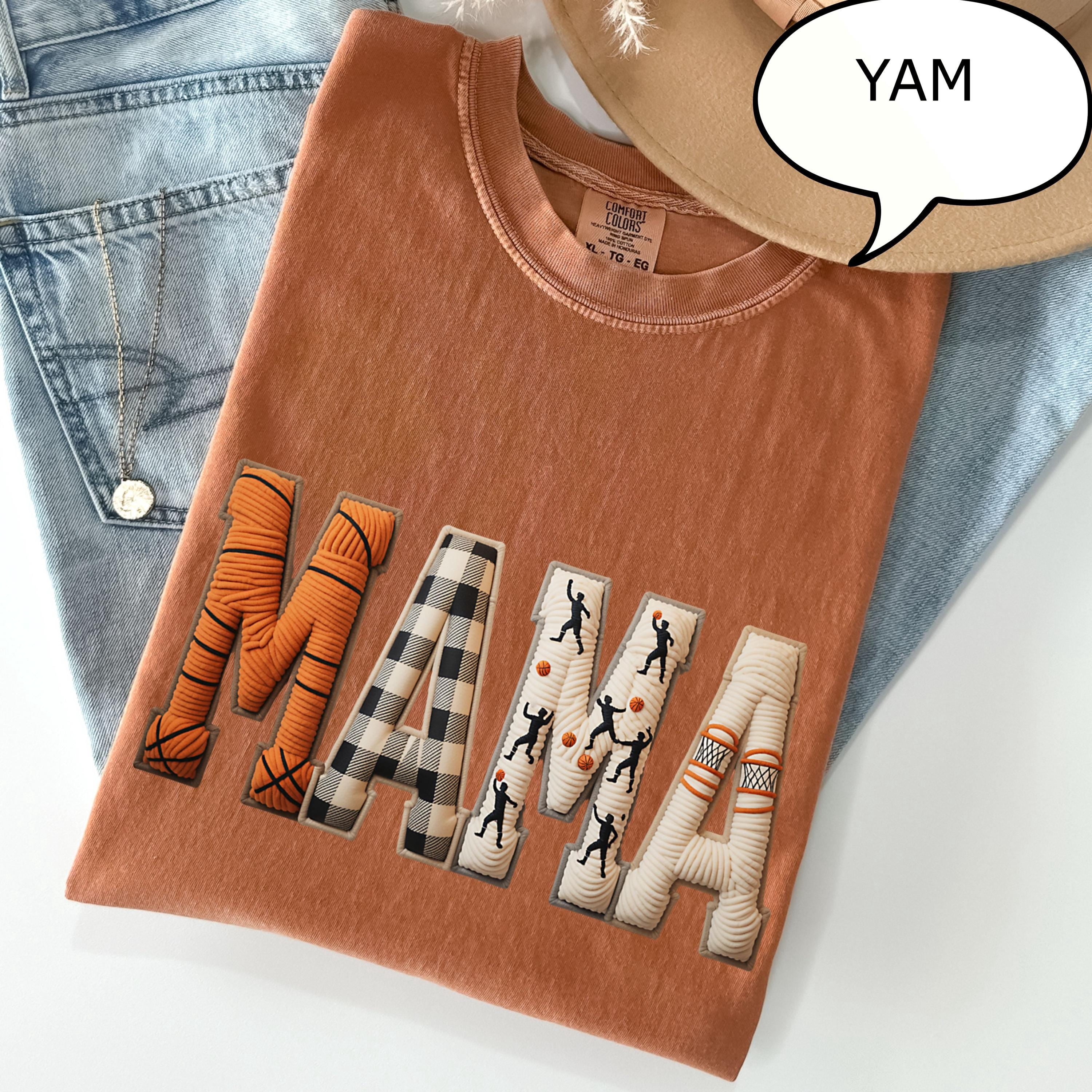 Comfort Colors® Faux Yarn Crochet Baseball Mama T-Shirt, Sport Mom Gift ...