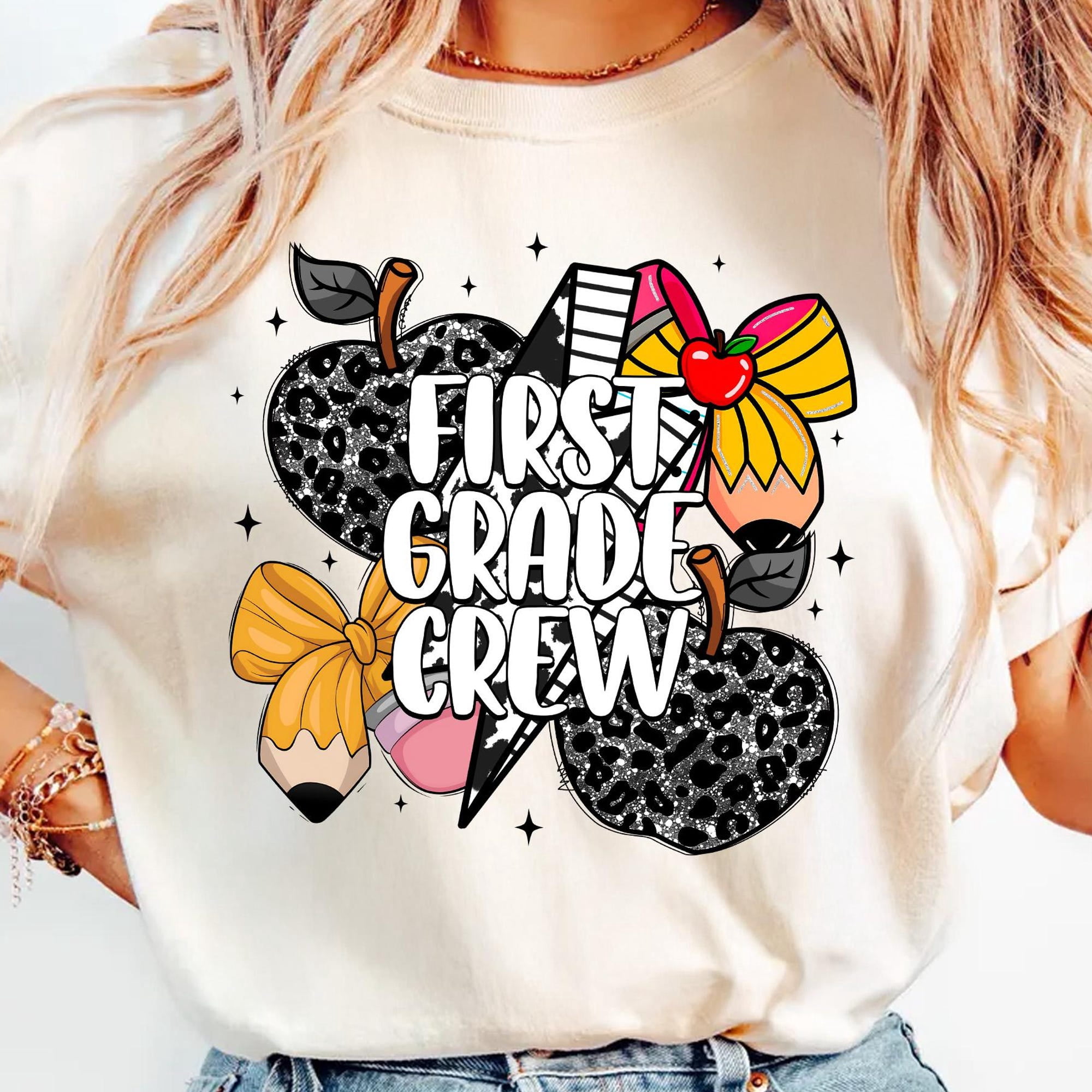 Comfort Colors First Grade Teacher Crew Shirt - 1st Grade Teacher Team ...