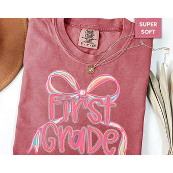 Comfort Colors First Grade Teacher Shirt, Back to School 1st Grade Tee ...