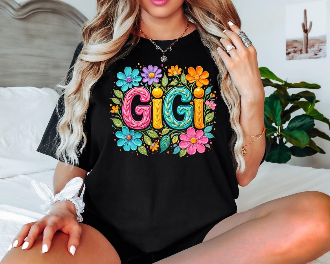 Comfort Colors Floral Gigi Shirt, Cute Mother's Day Gift for Grandma ...