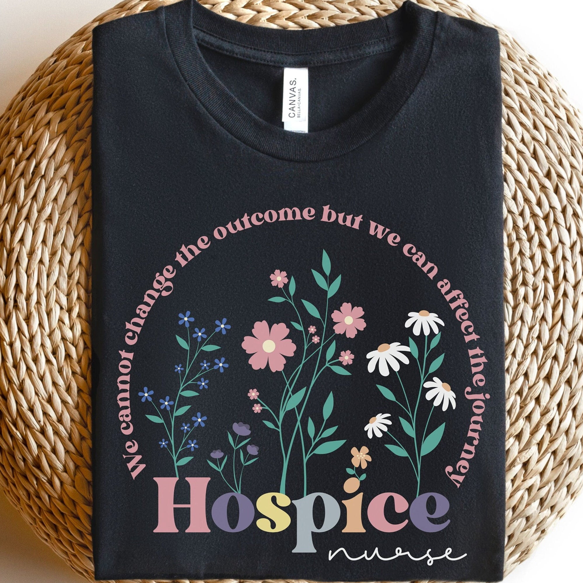 Comfort Colors Floral Hospice Nurse Shirt, Nurse Appreciation Gift Tee ...