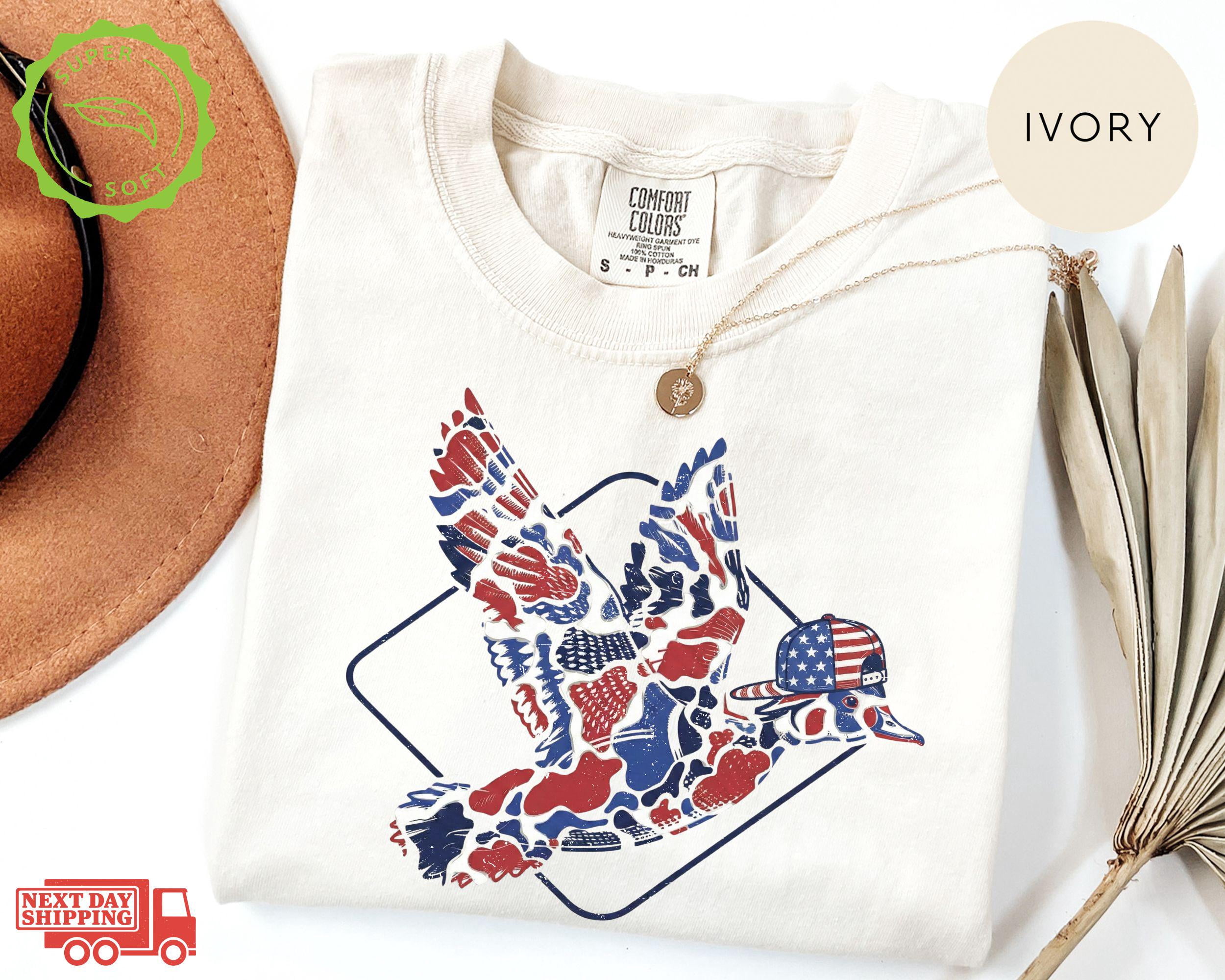 Comfort Colors® Flying Mallard Duck Shirt, Patriotic USA Graphic Tee ...