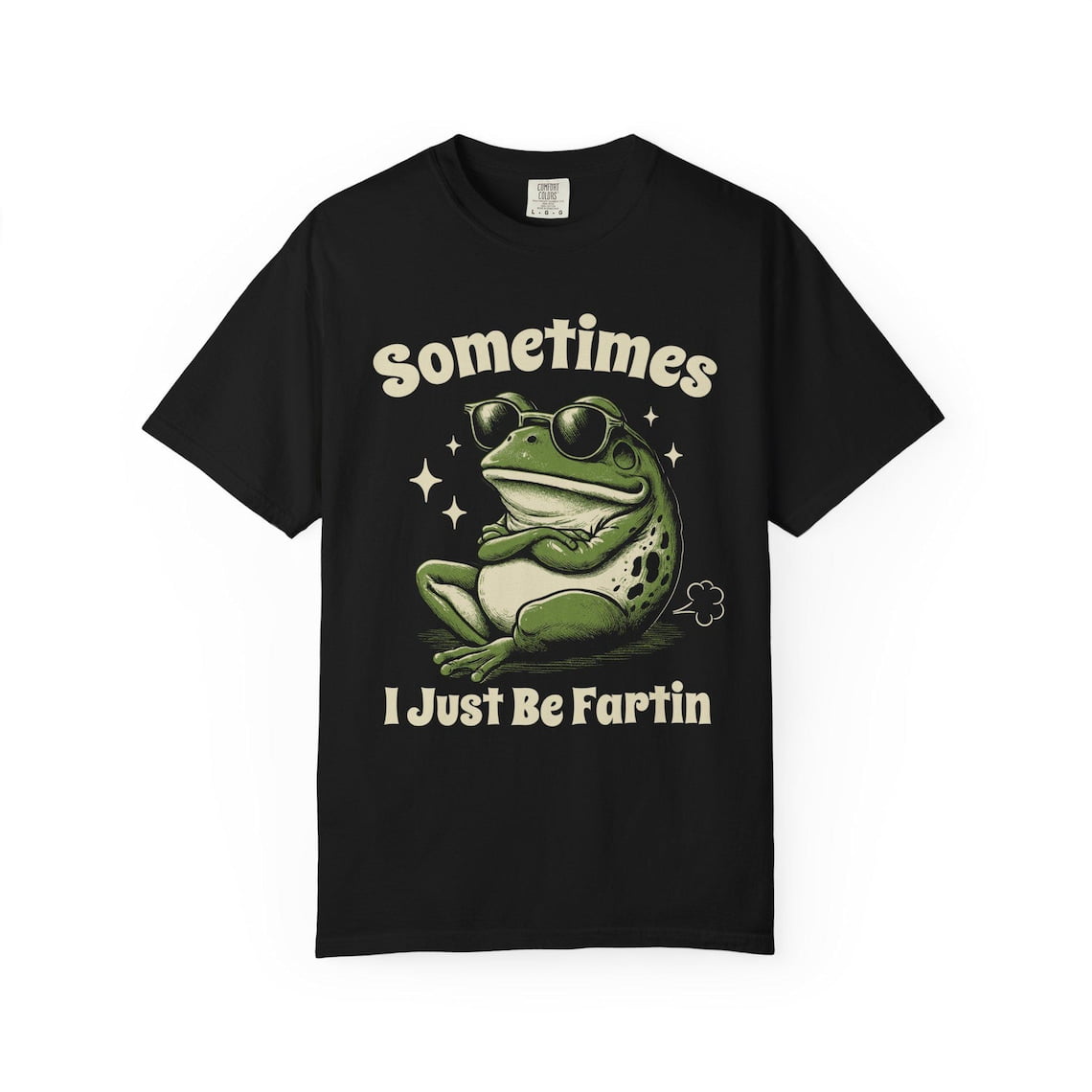 Comfort Colors Funny Frog Graphic T-Shirt, Sometimes I Just Be, Silly ...