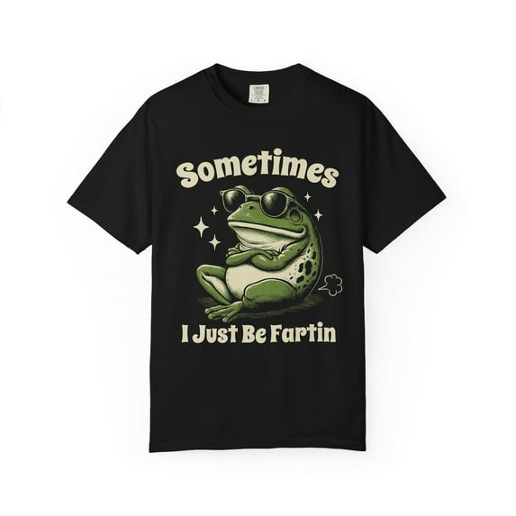 Comfort Colors Funny Frog Graphic T-Shirt, Sometimes I Just Be, Silly ...