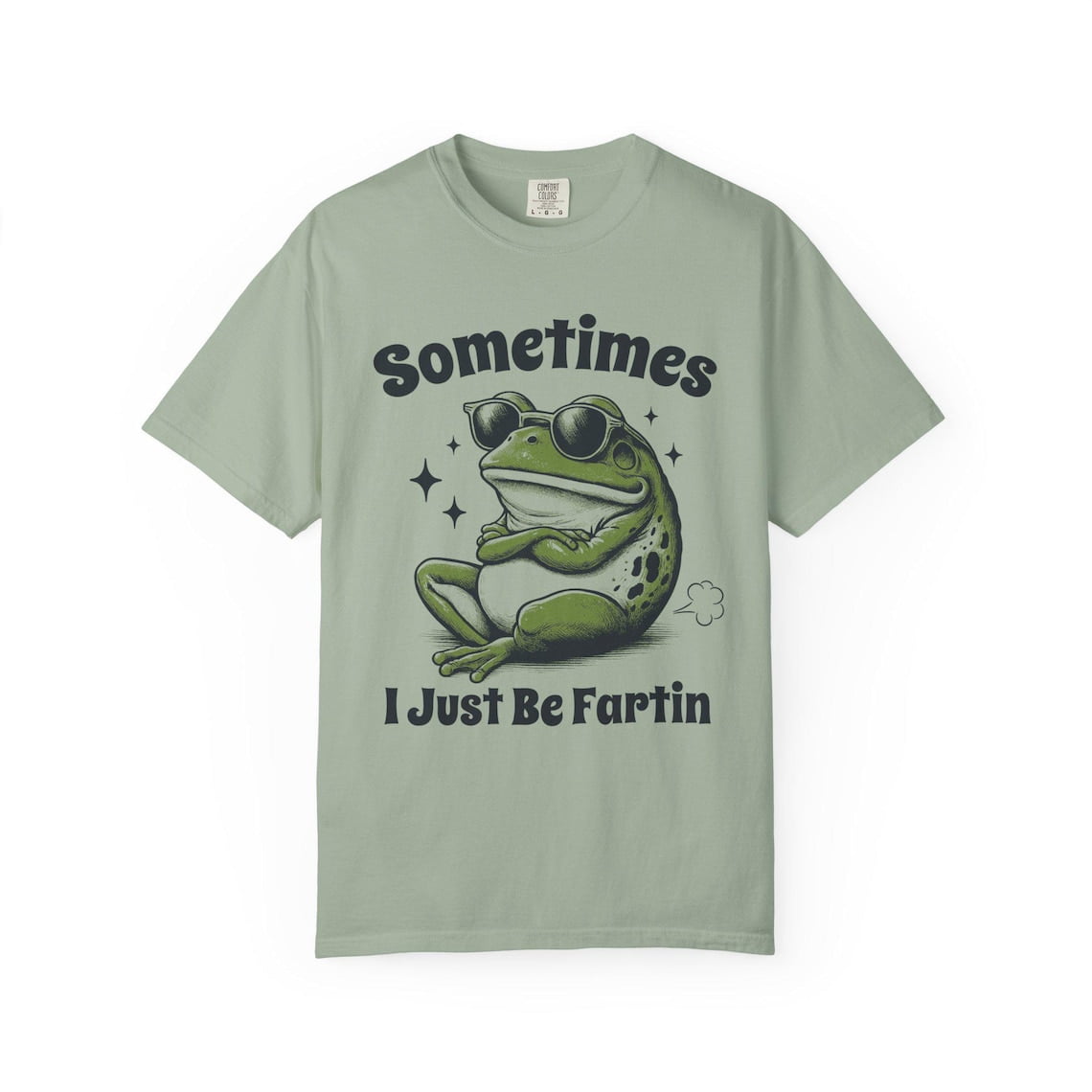 Comfort Colors Funny Frog Graphic T-Shirt, Sometimes I Just Be, Silly ...