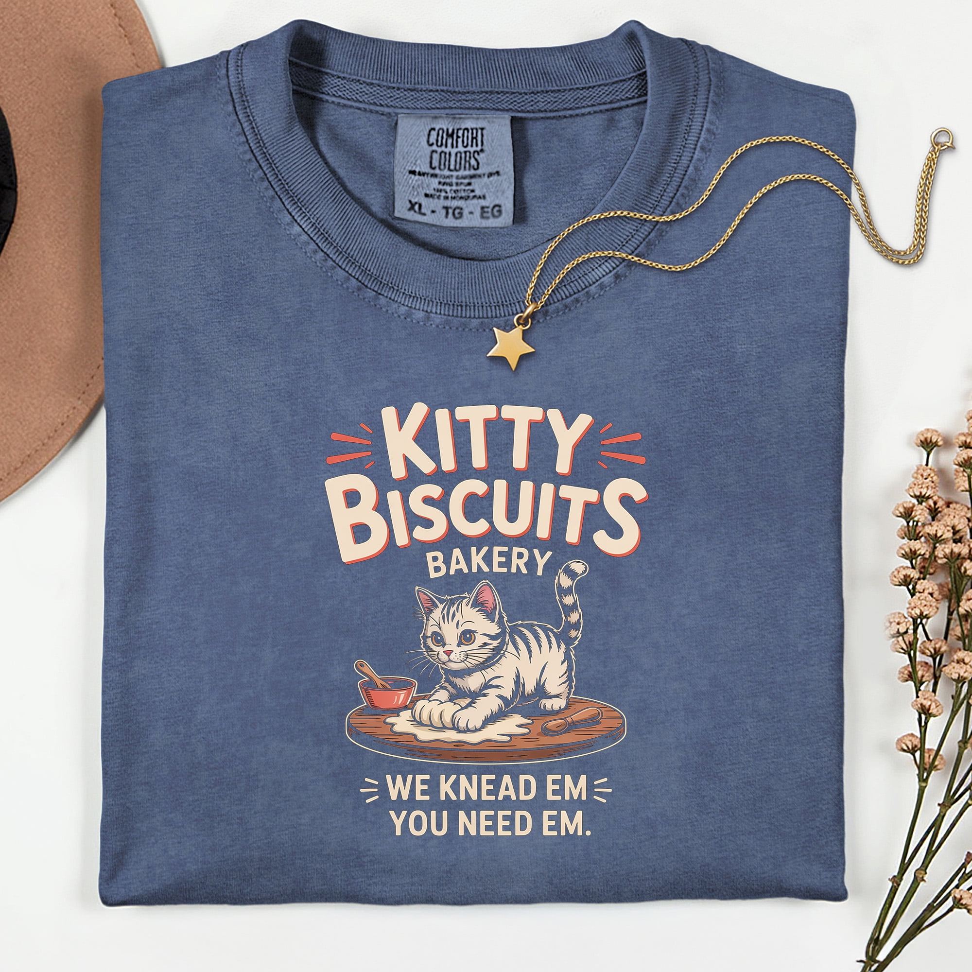 Comfort Colors® Funny Kitty Biscuits Bakery Shirt, We Knead Em You Knead Em Shirt, Cat Owner Tee ...