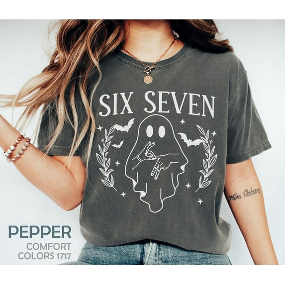 Comfort Colors Funny Six Seven Meme T-Shirt, Number Graphic Tee for ...