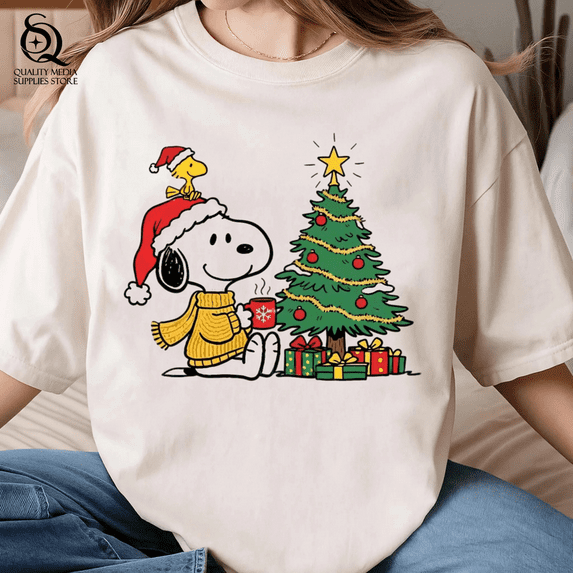 Comfort Colors Funny Snoopy Christmas Shirt | Cute Holiday Cartoon Tee ...