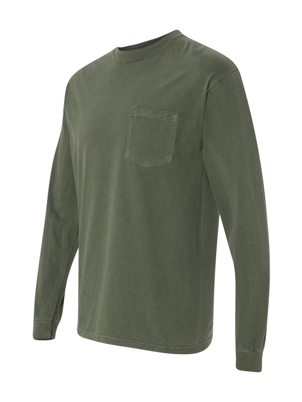 Comfort Colors - Garment-Dyed Heavyweight Long Sleeve Pocket T-Shirt ...