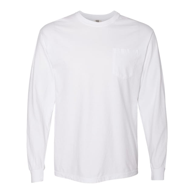 Comfort Colors Garment-Dyed Heavyweight Long Sleeve Pocket T-Shirt - Walmart.com