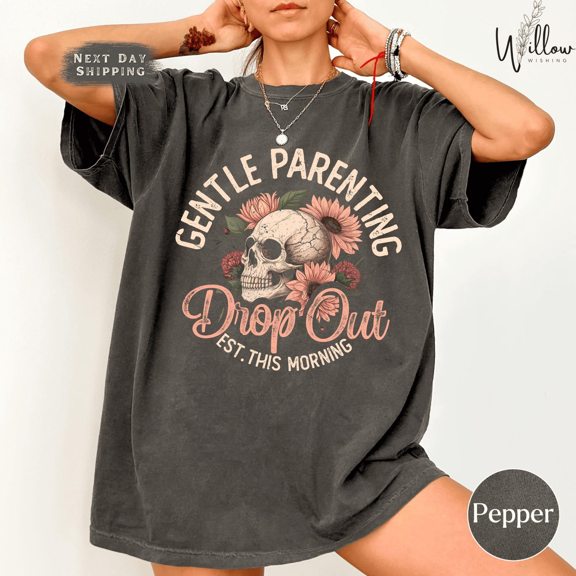 Comfort Colors Gentle Parenting Drop Out Shirt - Funny Sarcastic Mom ...