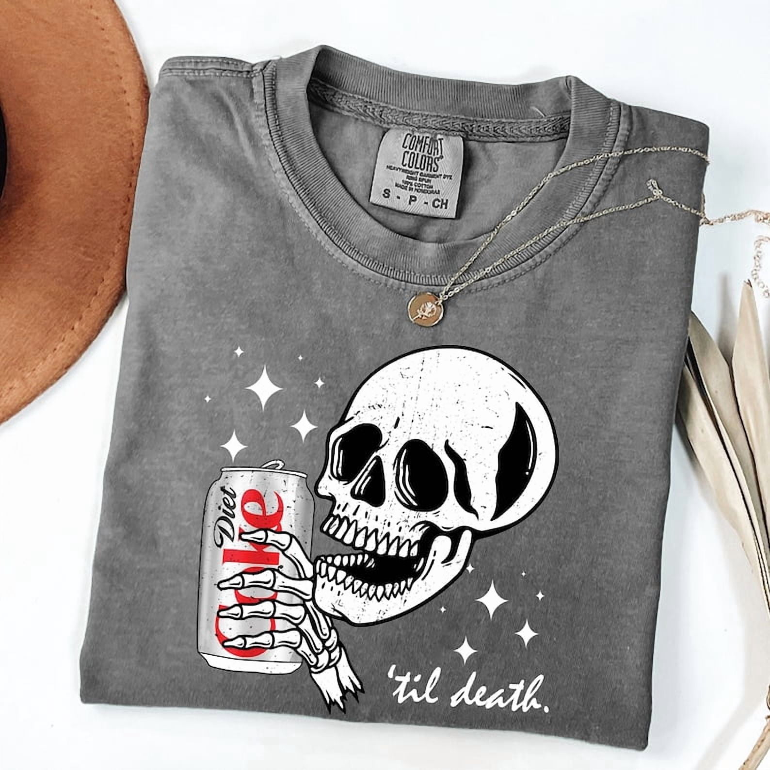 Comfort Colors® Halloween Ghost Lover Shirt, Cute Skeleton Design, Diet ...