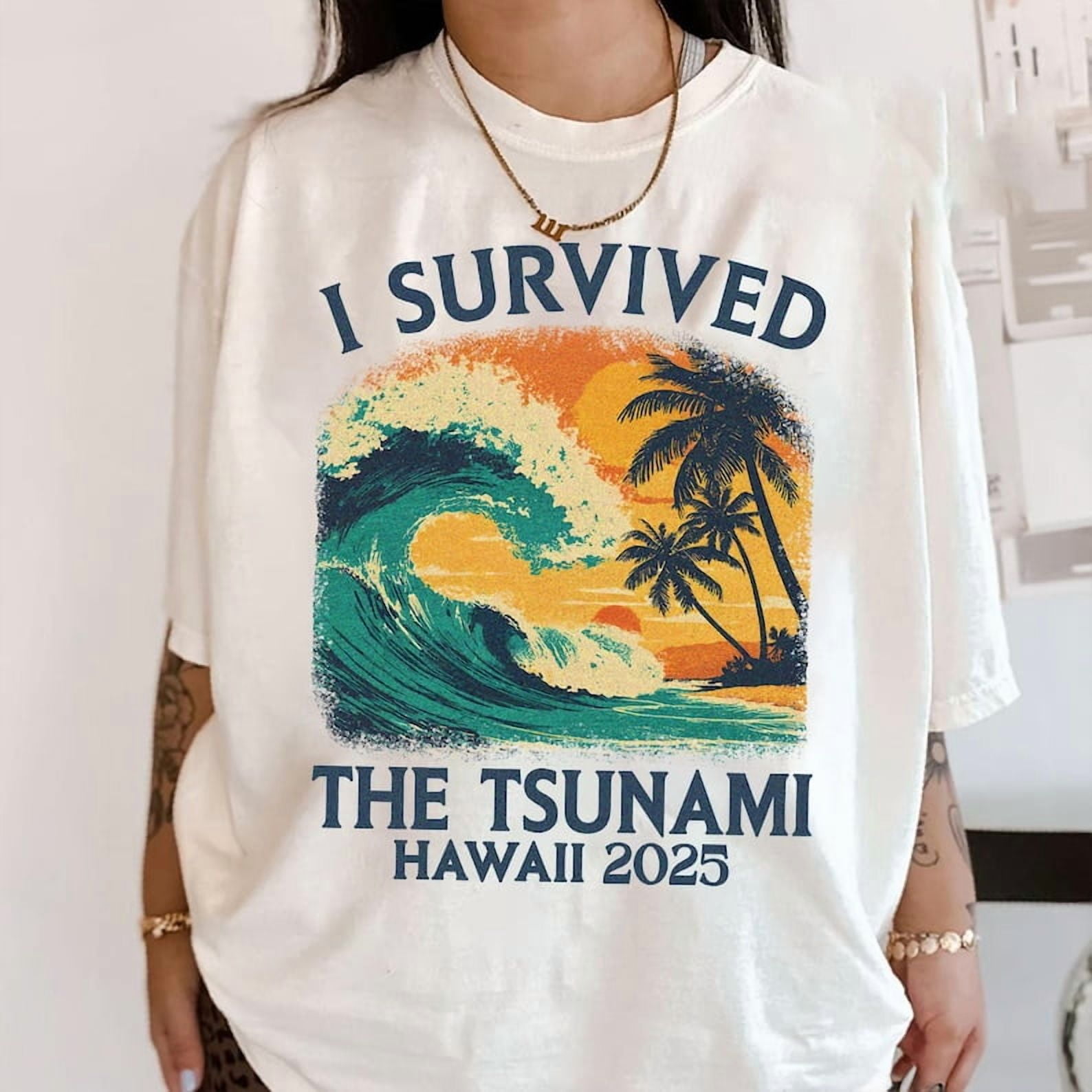 Comfort Colors Hawaii Tsunami Survivor Shirt – I Survived The Tsunami ...