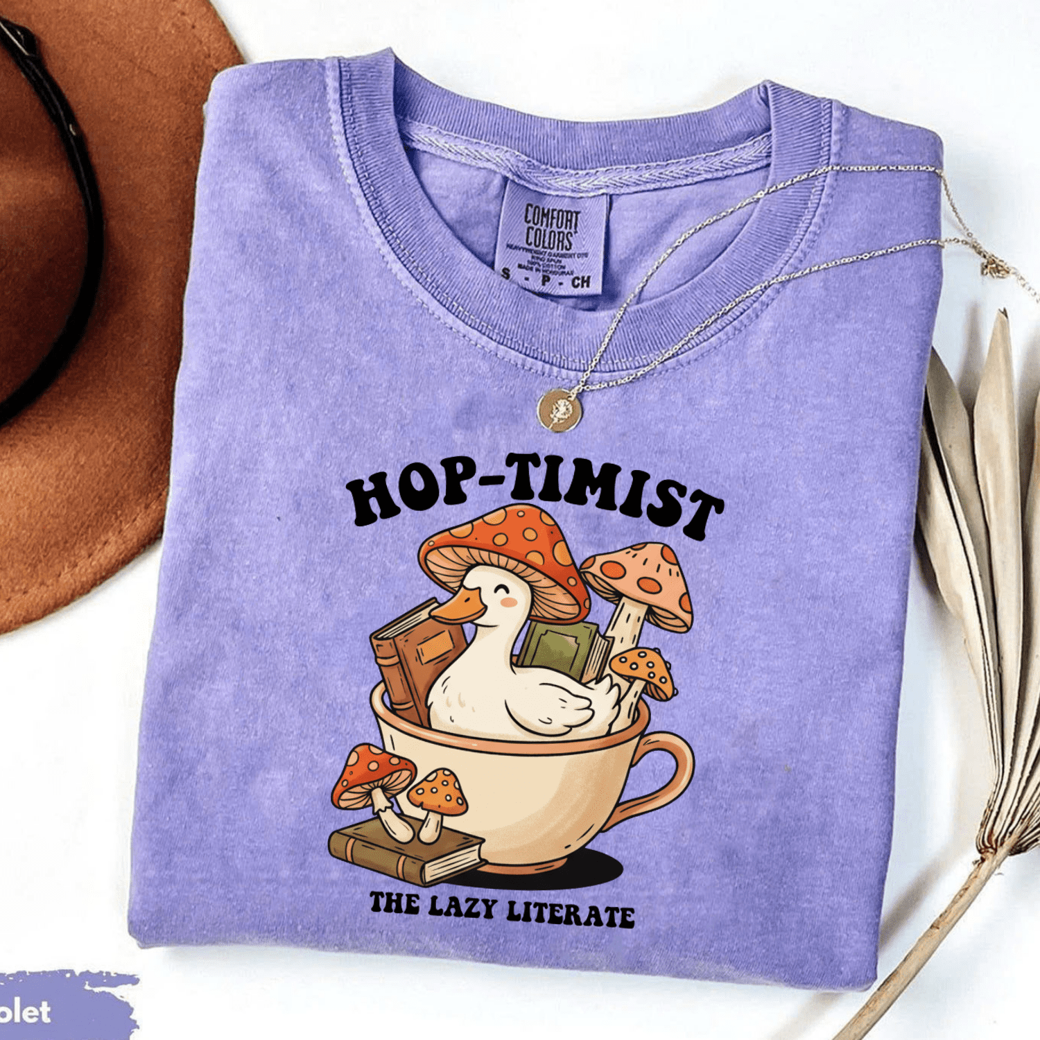 Comfort Colors "Hop-tomist" Duck Shirt, Retro Mushroom Toad Graphic Tee ...