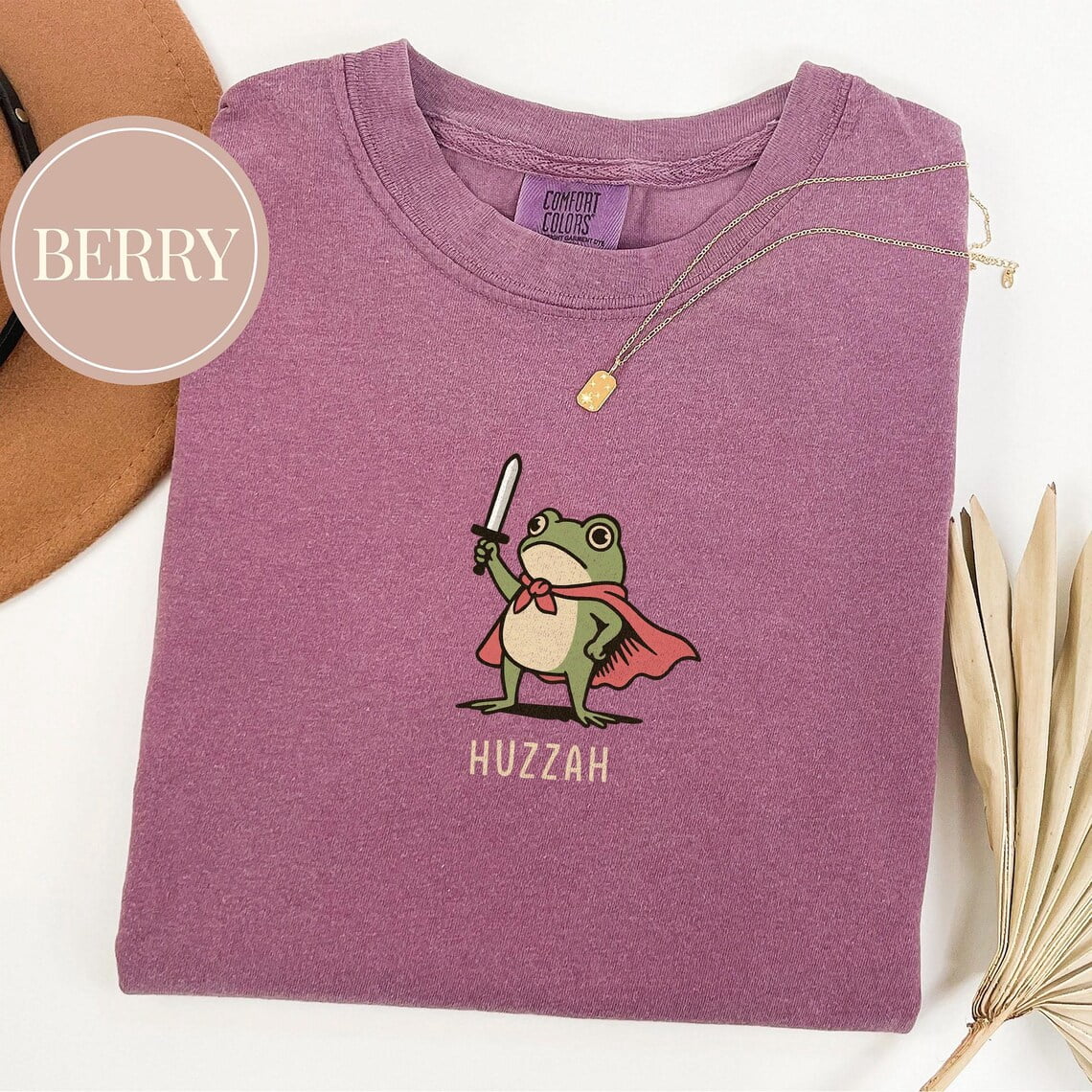 Comfort Colors Huzzah Frog Knight Shirt – Medieval Frog with Sword ...