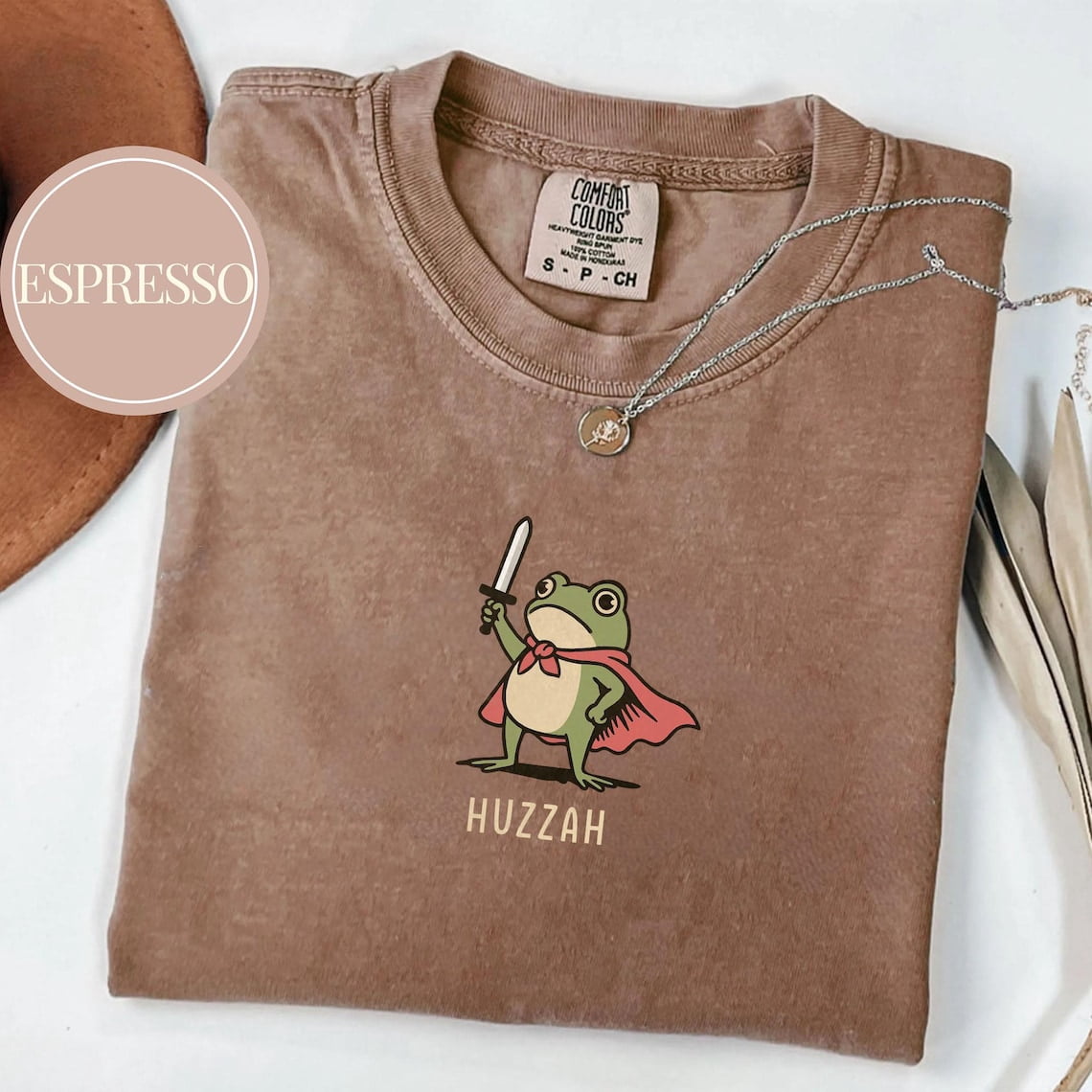 Comfort Colors Huzzah Frog Knight Shirt – Medieval Frog with Sword ...