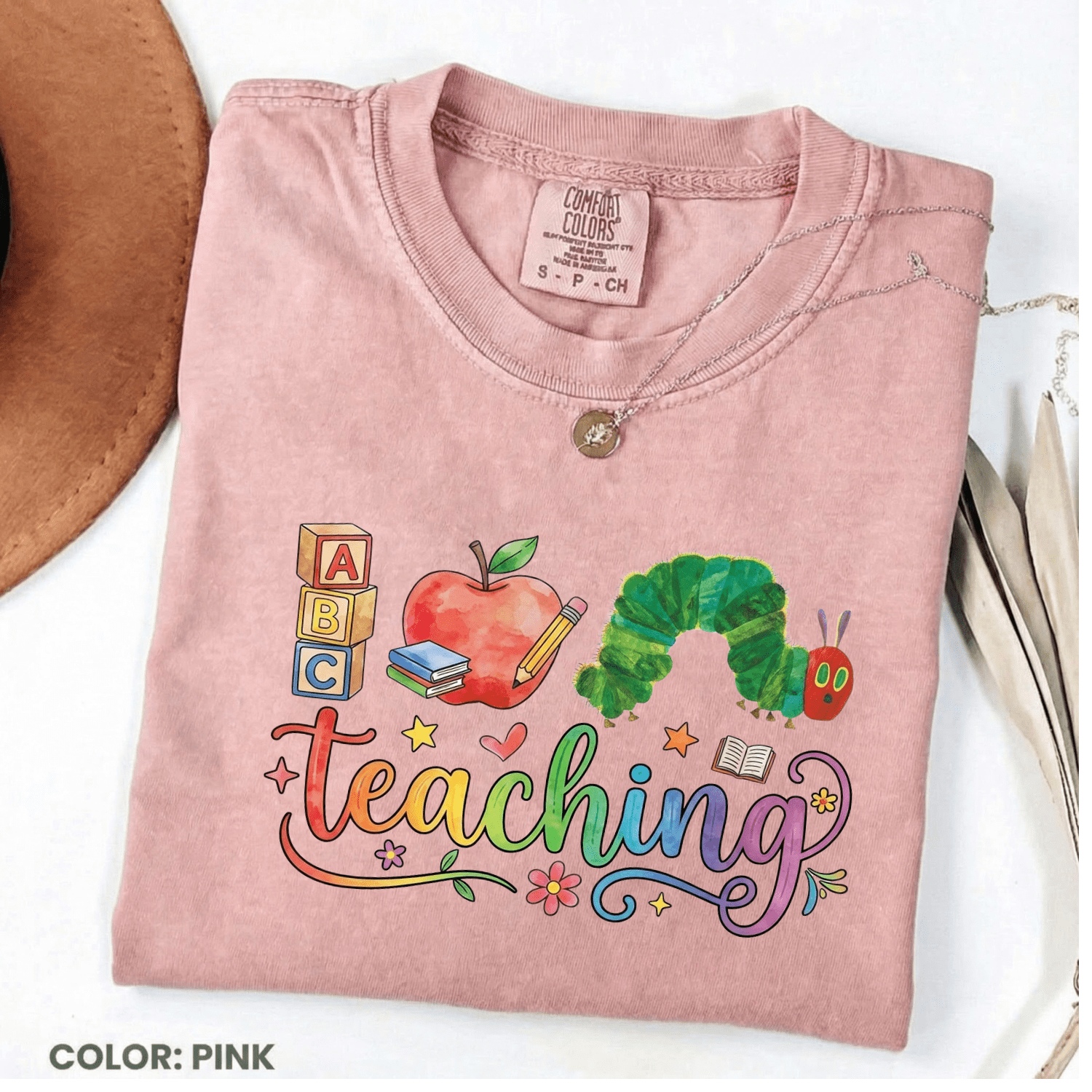 Comfort Colors "I Love Teaching" T-Shirt, Retro Teacher Graphic Tee ...