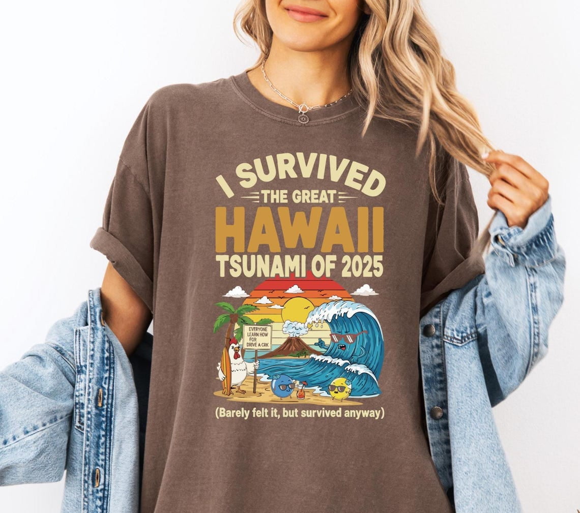 Comfort Colors I Survived The Great Hawaii Shirt,Funny Souvenir Hawaii ...