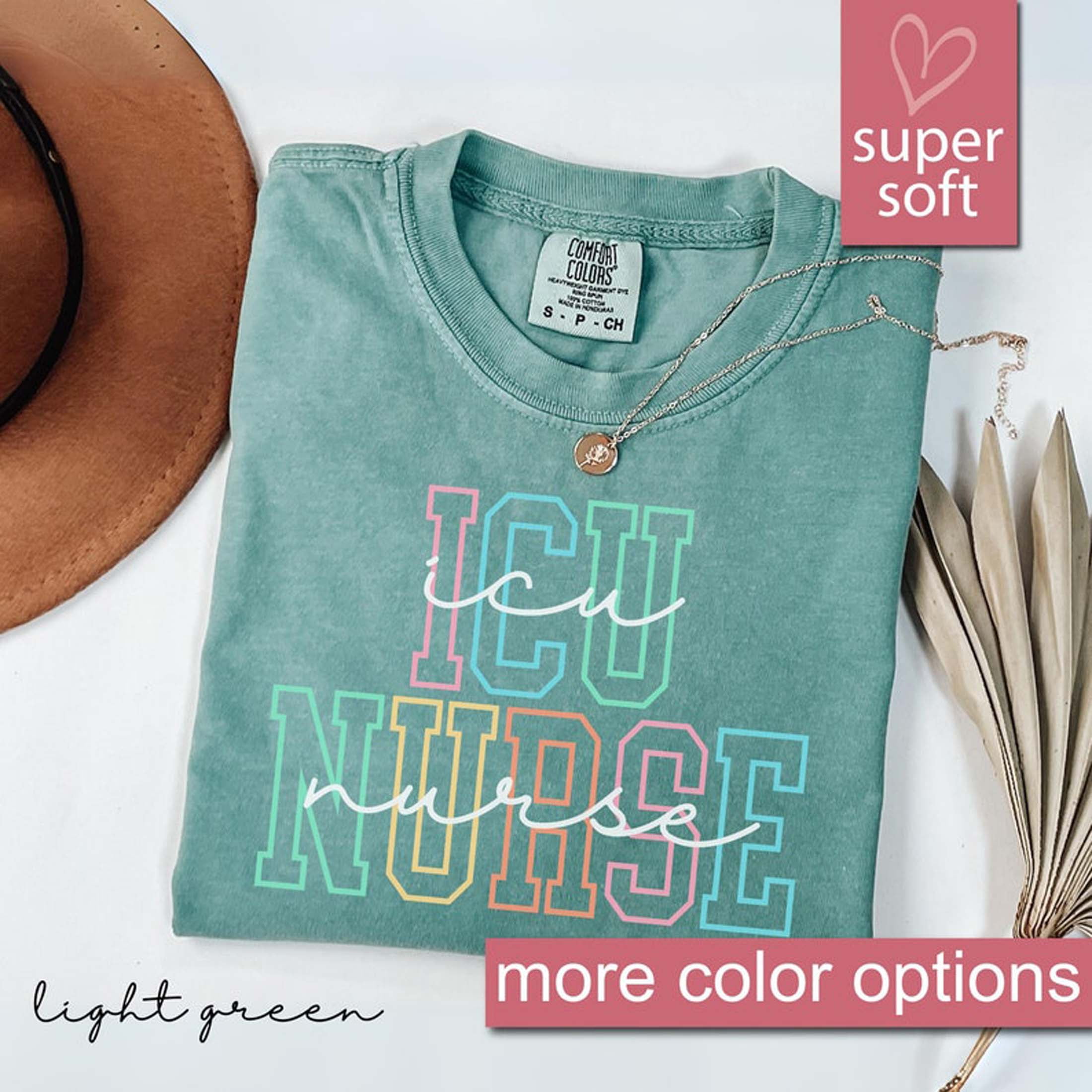 Comfort Colors® Icu Nurses Shirt, Icu Nursing Shirts, Icu Nurse Tshirt ...