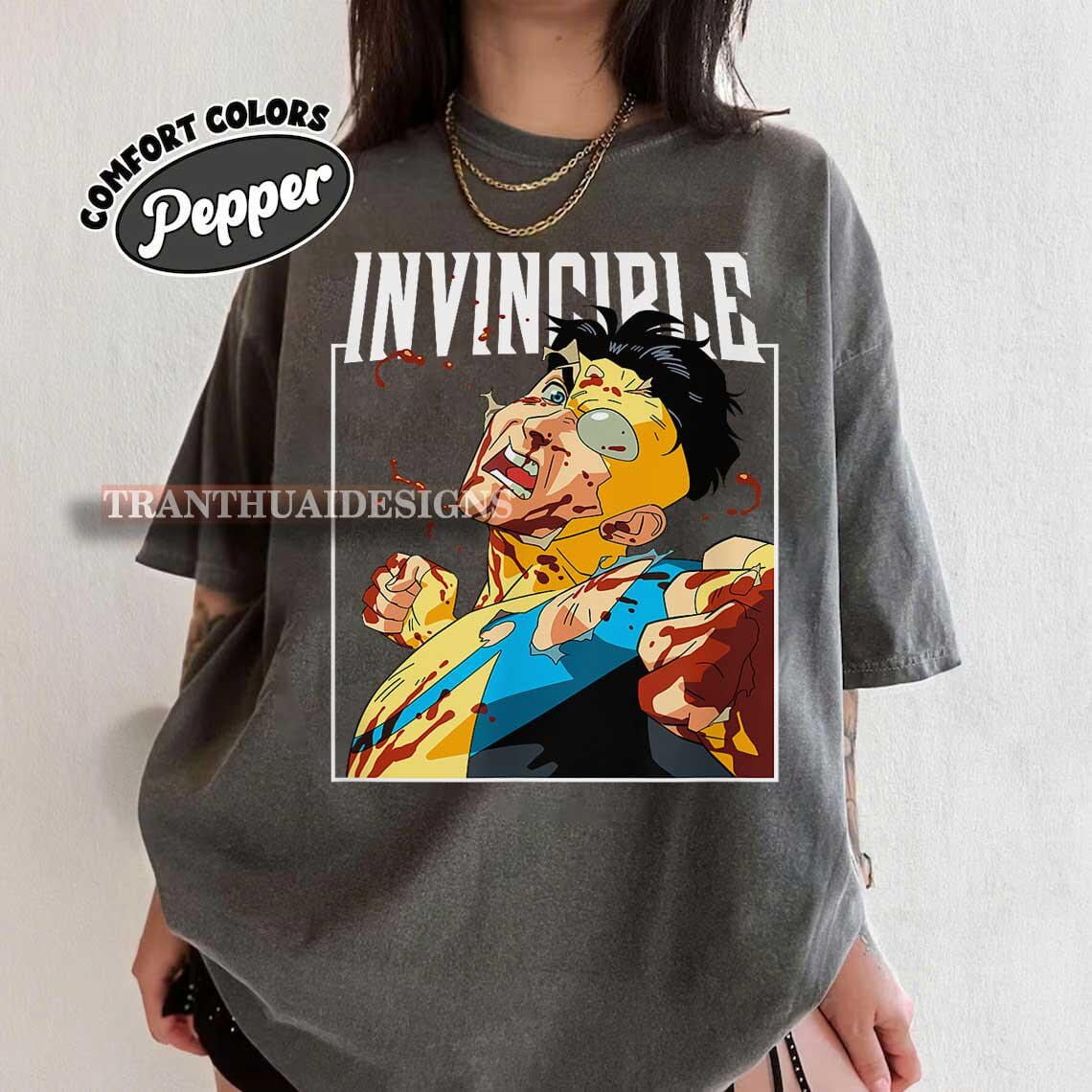 Comfort Colors Invincible Mark Superhero T-Shirt, Comic Book Bootleg ...