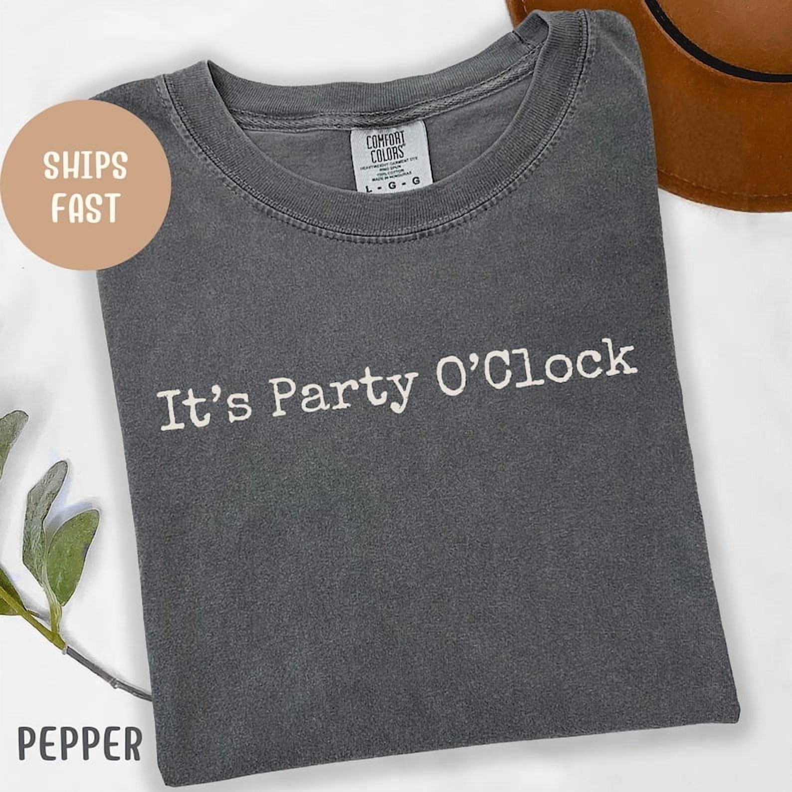 Comfort Colors "It's Party O'Clock" T-Shirt, Birthday Party Tee, Funny ...