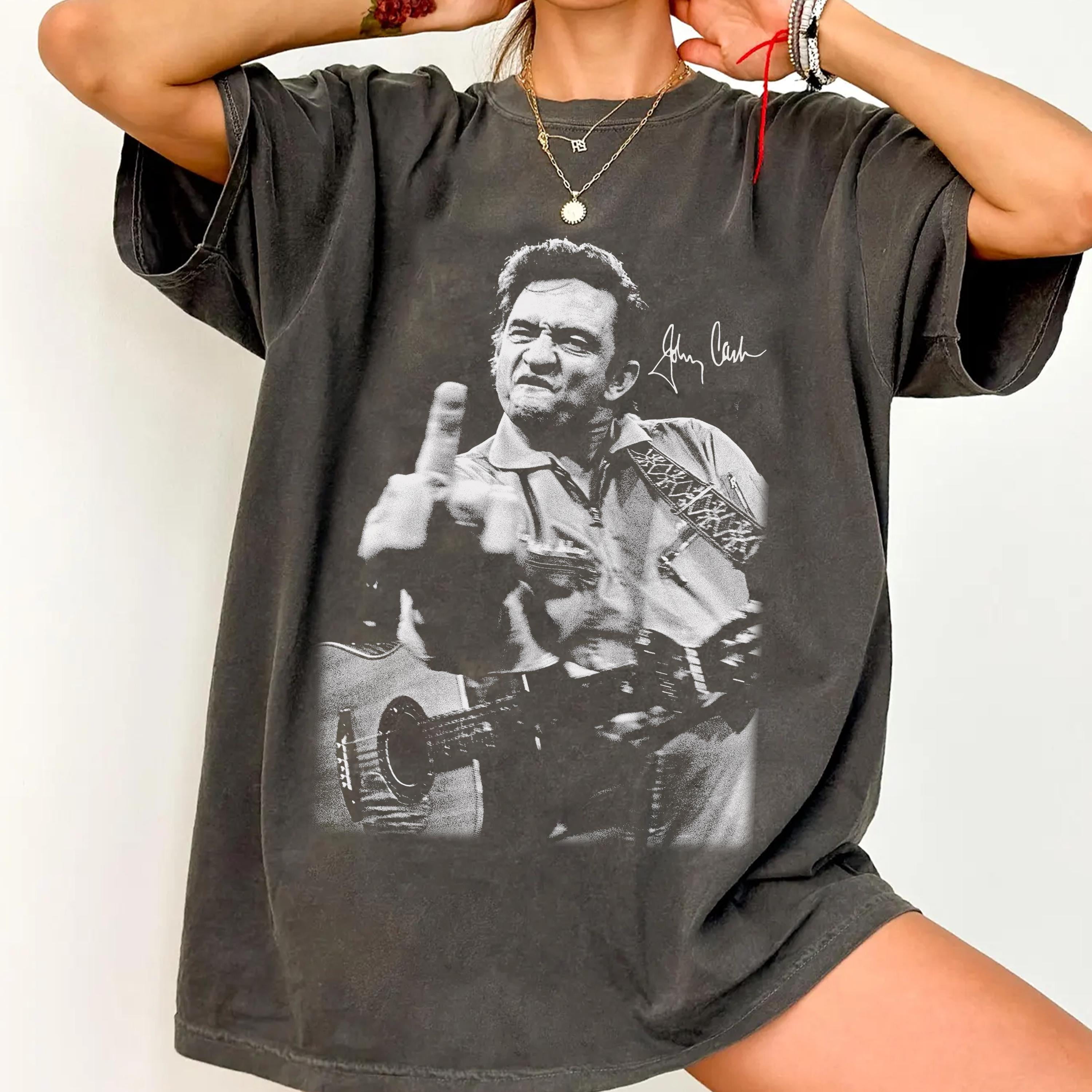 Comfort Colors Johnny Cash Finger Shirt, Men's Women's Tee, All Size ...