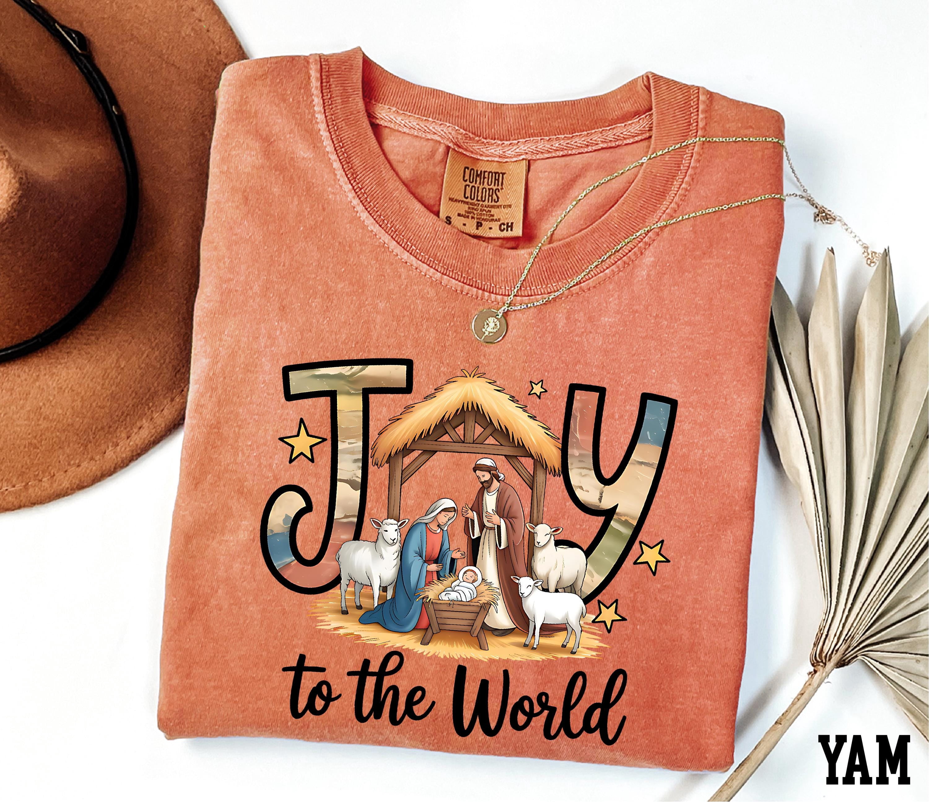 Comfort Colors® Joy to the World Shirt, Birth of Jesus Shirt, Christmas ...